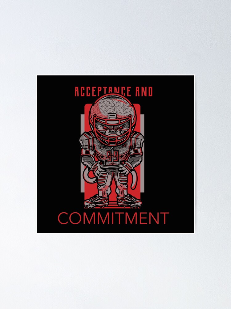 "Football Acceptance and Commitment" Poster for Sale by martjfaulkner ...