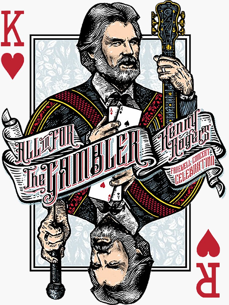 "The Gambler" Sticker by kamiliasaniyati | Redbubble