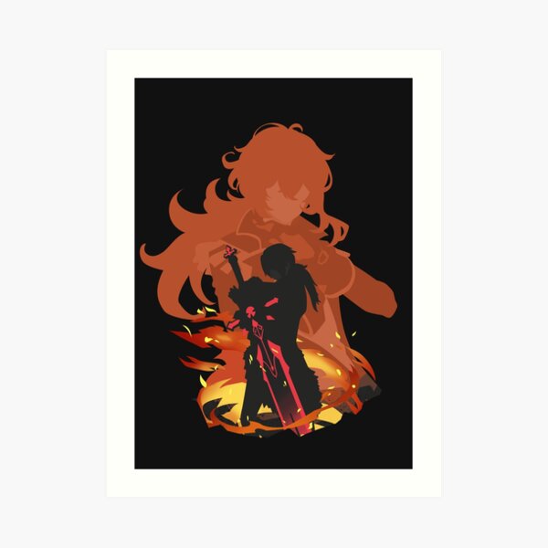 "Diluc Genshin Impact" Art Print for Sale by amrisapiens | Redbubble