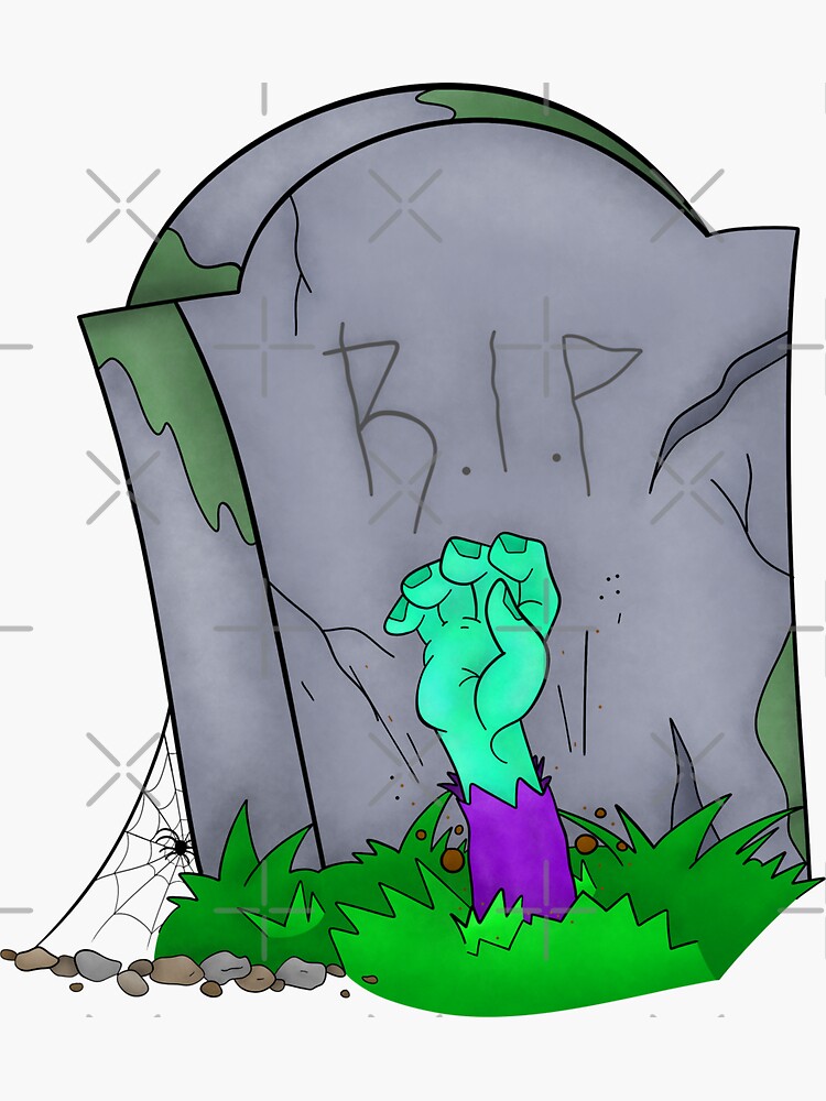 "Zombie Invasion RIP" Sticker for Sale by ShutterStudios | Redbubble