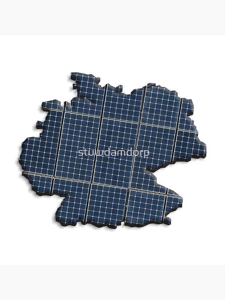 "Map of Germany with a solar panel overlay." Metal Print for Sale by ...
