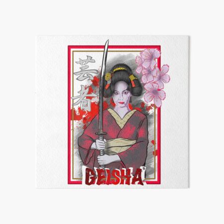 "Japanese style design of geisha" Art Board Print for Sale by ...