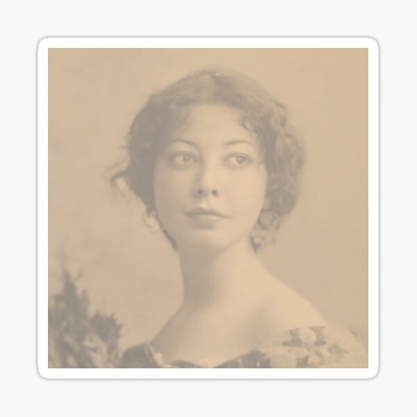 "Attractive lady sepia vintage photo." Sticker for Sale by ...