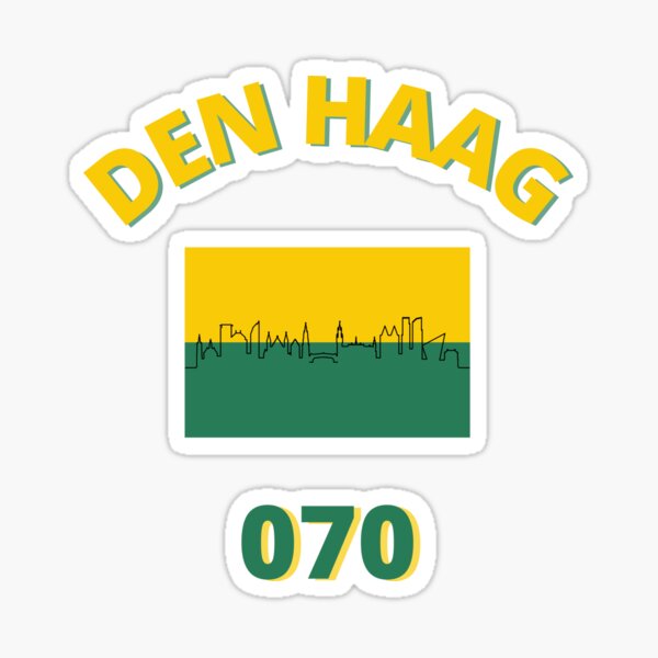 "Den Haag- 070" Sticker for Sale by Lucavanstraalen | Redbubble