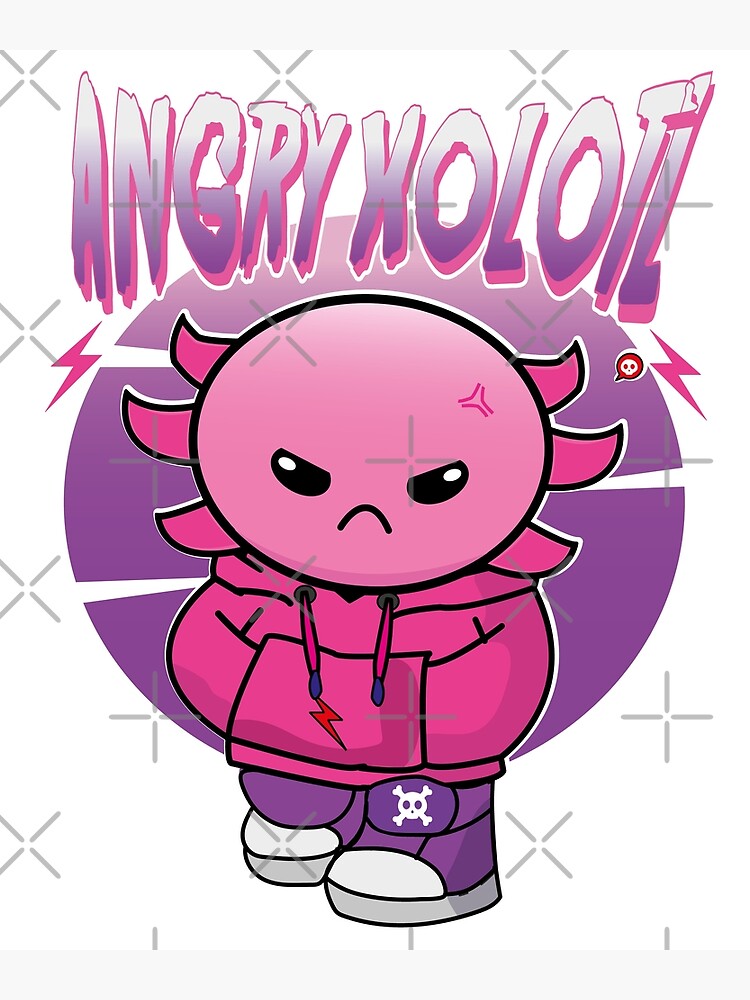 "Cute Angry Axolotl kawaii Axolotl Lover" Poster by YAHIA-14 | Redbubble