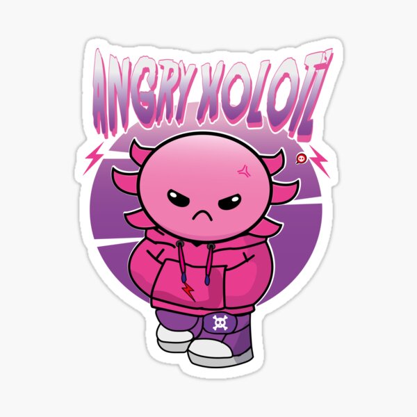 "Cute Angry Axolotl kawaii Axolotl Lover" Sticker by YAHIA-14 | Redbubble