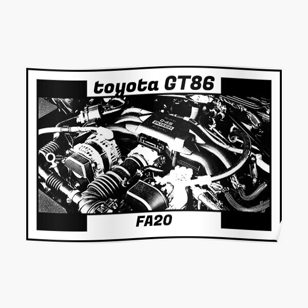"TOYOTA GT86 ENGINE" Poster by Cero81 | Redbubble