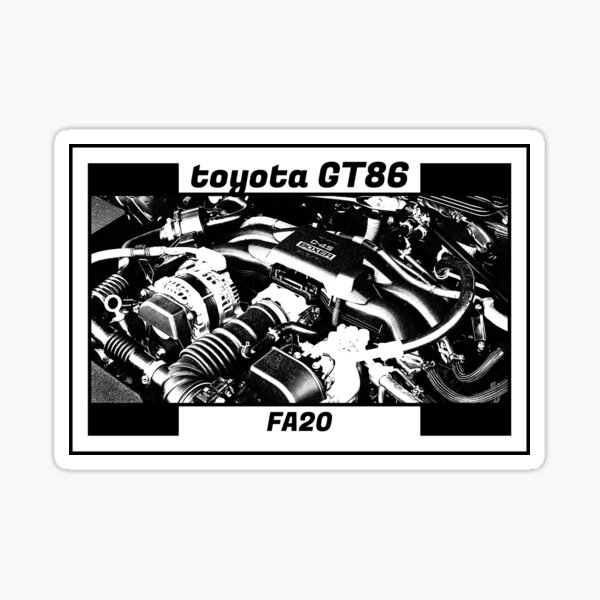 "TOYOTA GT86 ENGINE" Sticker by Cero81 | Redbubble