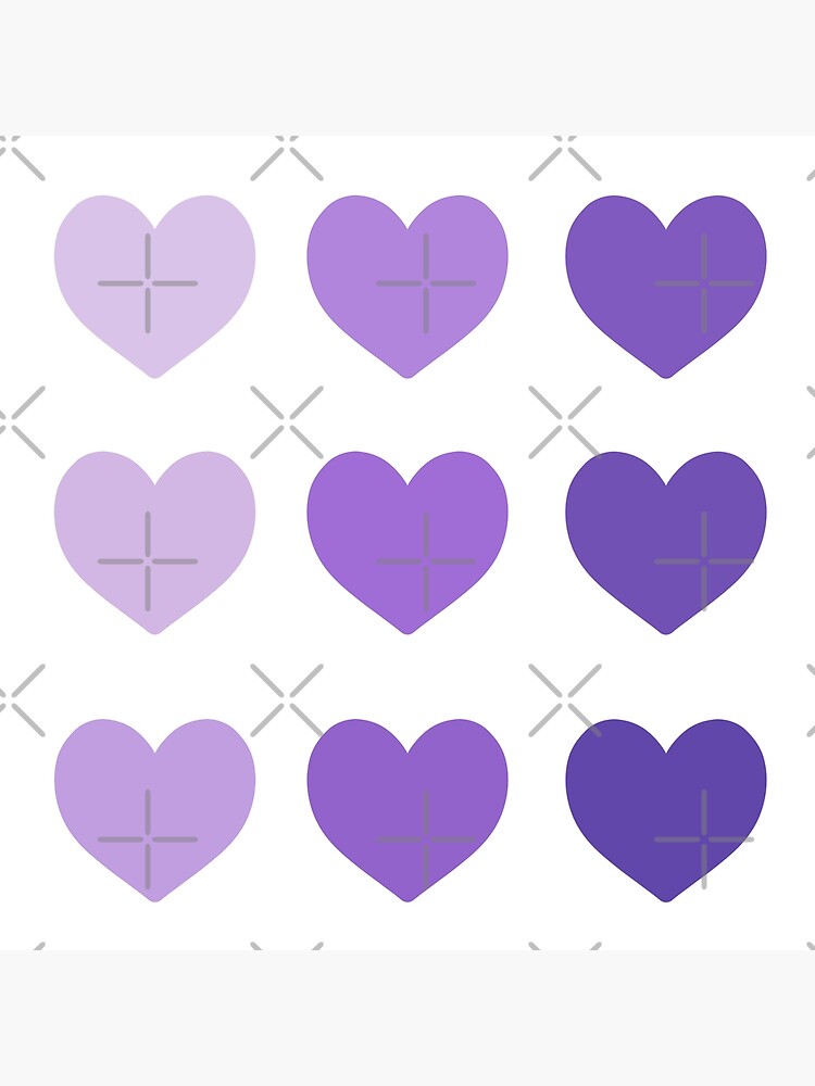 "Purple Hearts Pack" Poster for Sale by MorganKlassiks | Redbubble