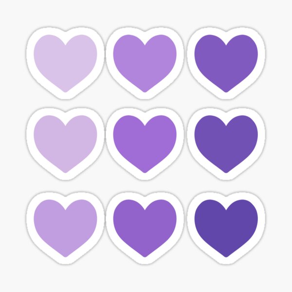 "Purple Hearts Pack" Sticker by MorganKlassiks | Redbubble