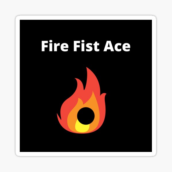 "Fire Fist Ace One Piece" Sticker by Dom-Sells | Redbubble