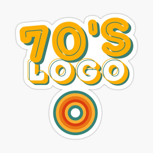 "70's logo" Sticker for Sale by Forse-Art | Redbubble