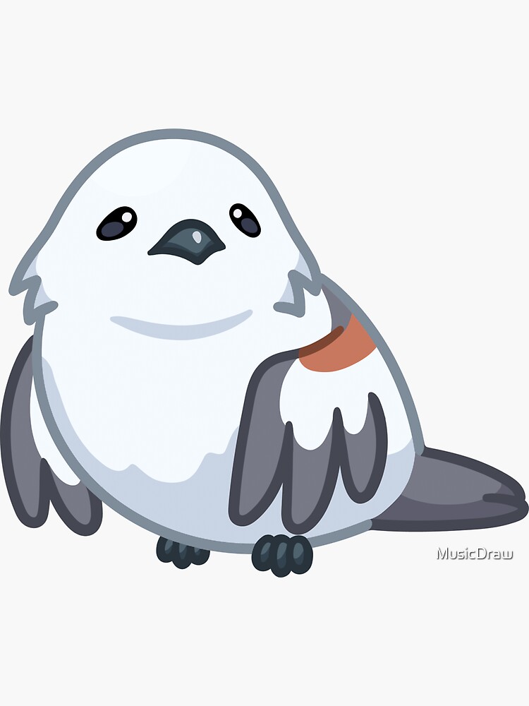 "Shima Enaga | Long-tailed tit " Sticker by MusicDraw | Redbubble