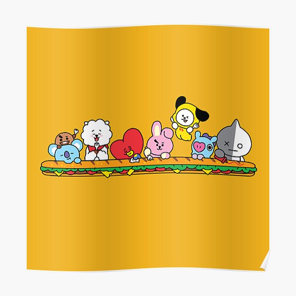 "(BTS) BT21" Poster for Sale by helianthussun | Redbubble