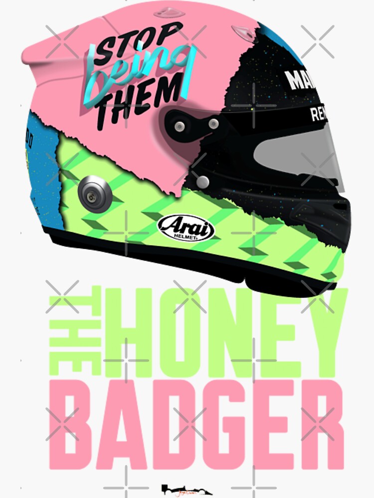 "Daniel Ricciardo Honey Badger " Sticker for Sale by 90sClassic | Redbubble