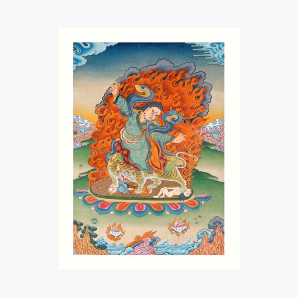"Lama Guru Tibetan Thangka Painting" Art Print for Sale by Onodera ...