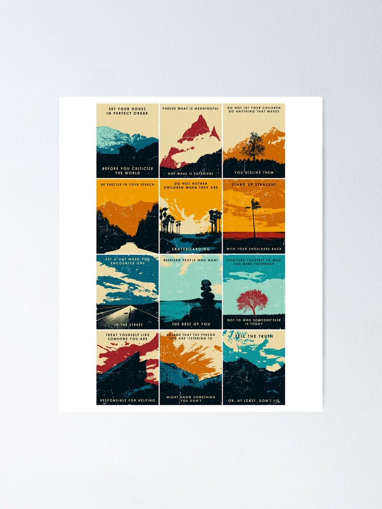 "12 Rules for Life - Jordan B. Peterson" Poster for Sale by TKsuited | Redbubble