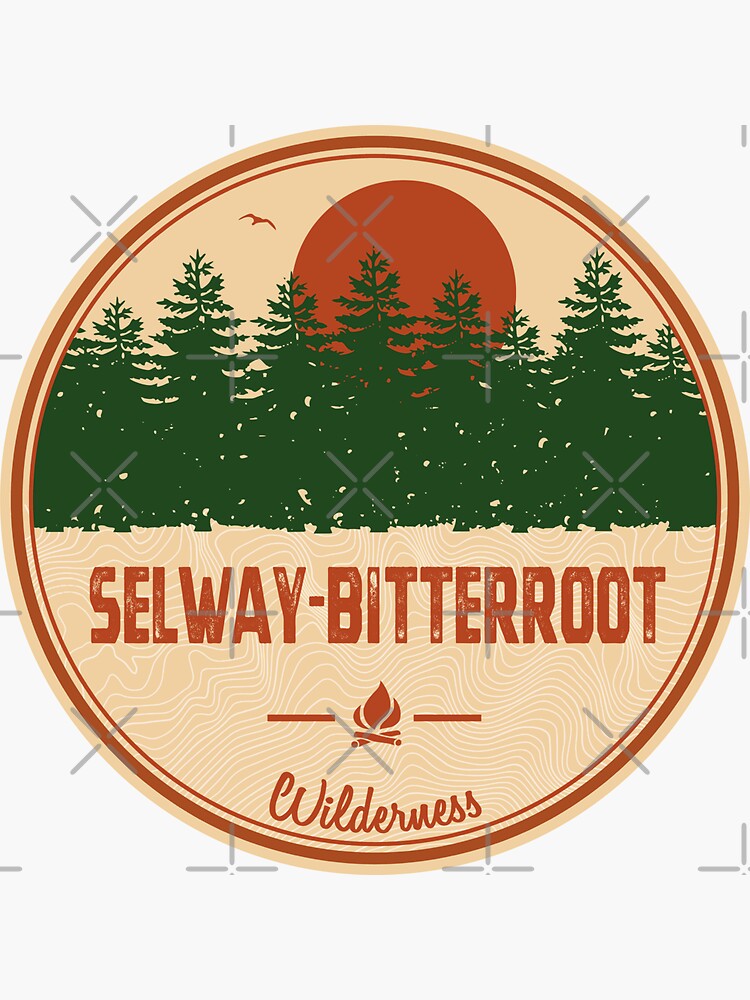 "Selway-Bitterroot Wilderness Montana Idaho" Sticker by esskay | Redbubble