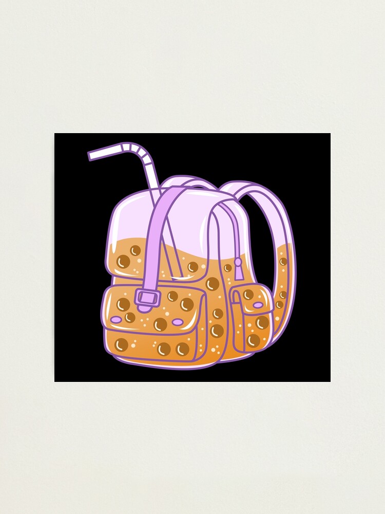 "Kawaii Bubble Tea Backpack - Boba Tea" Photographic Print for Sale by ...