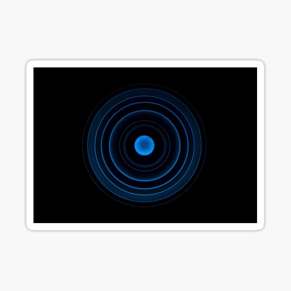 "Abstract Blue Concentric Circles" Sticker for Sale by Falling-Apple ...