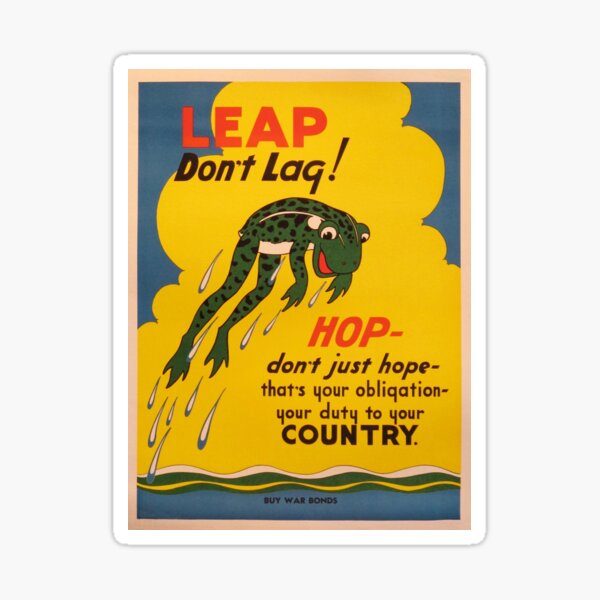 "Vintage Frog Retro Poster" Sticker by gernatmaw | Redbubble