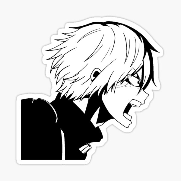 "Funny peeker anime Quotes Shoto Todoroki gifts design cool" Sticker ...