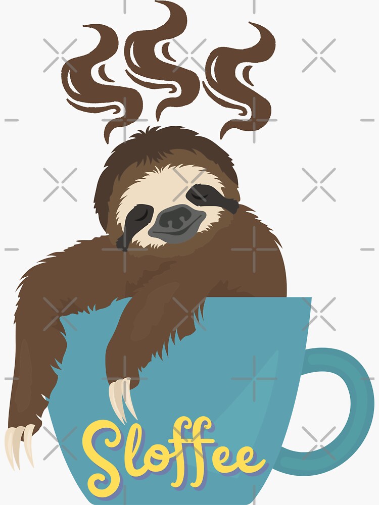 "Sloffee" Sticker by mageartae | Redbubble