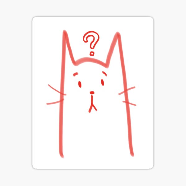 "Curious cat" Sticker by Nekutai | Redbubble