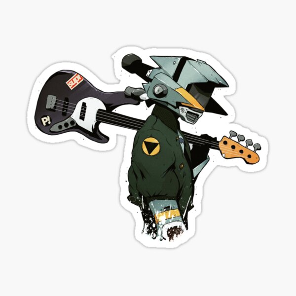 "FLCL Guitar " Sticker for Sale by XpressYoursef | Redbubble