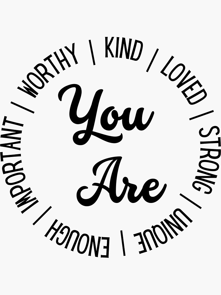 "Positive Affirmation Graphic | "You Are" Positive Affirmation ...