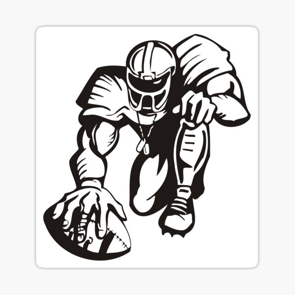 "Strong American football player" Sticker for Sale by Dee Dee | Redbubble
