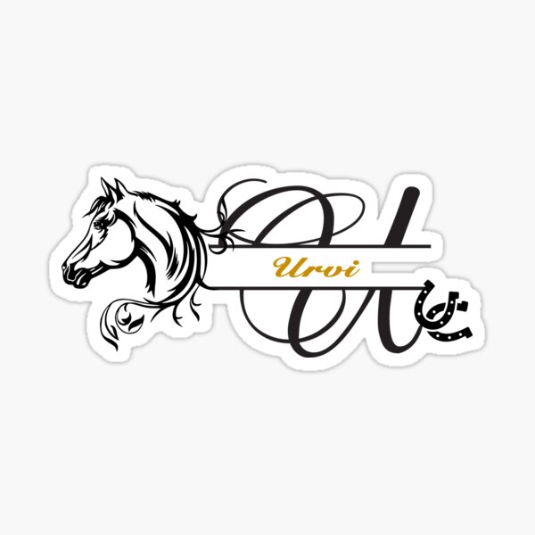 "Urvi with Horse Design" Sticker by Horse-Aholic | Redbubble
