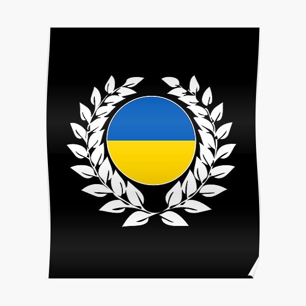 "Ukraine Ukrainian flag flag" Poster for Sale by GeogDesigns | Redbubble