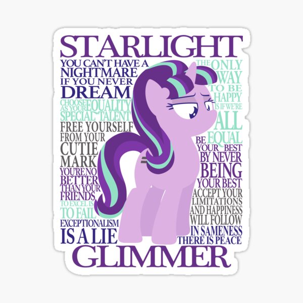 "The Many Words of Starlight Glimmer" Sticker for Sale by ...