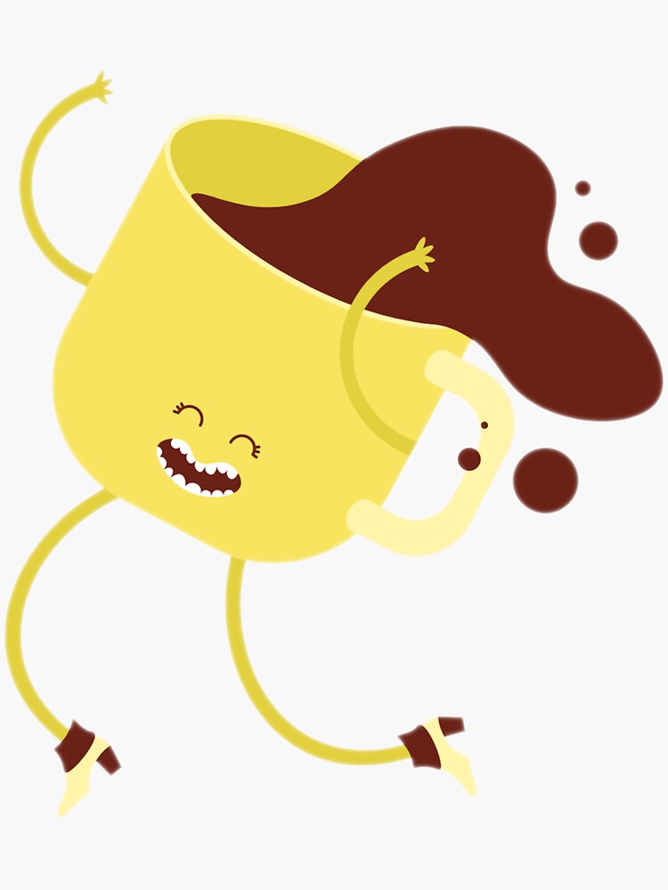 "Happy coffee" Sticker by Dieuwkeg | Redbubble