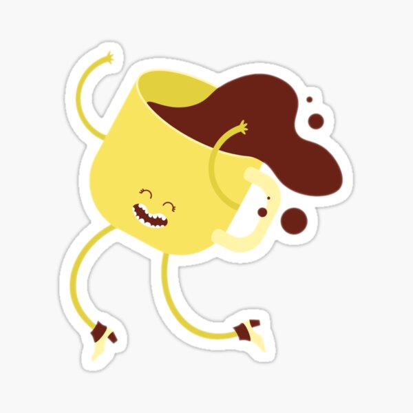 "Happy coffee" Sticker by Dieuwkeg | Redbubble