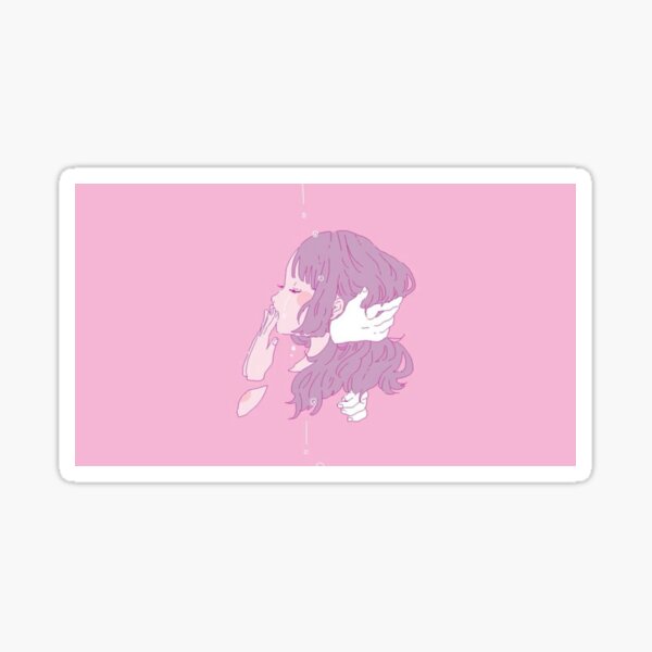 "pink girl smoking design" Sticker by BosnianTee | Redbubble