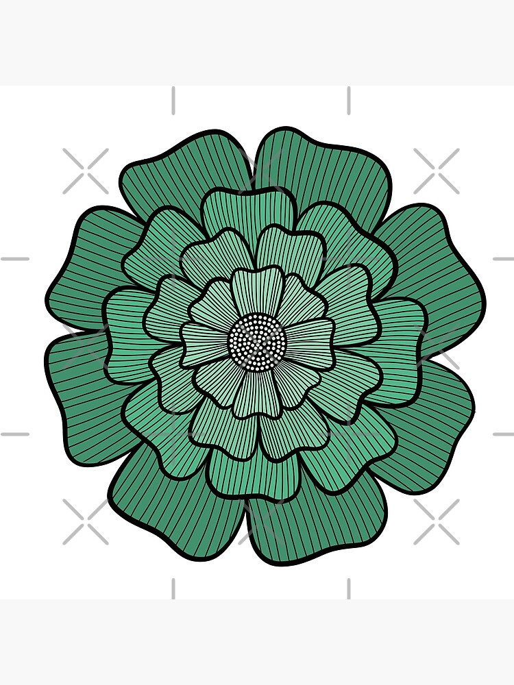 "Green Flower Line Art" Poster for Sale by MorganKlassiks | Redbubble