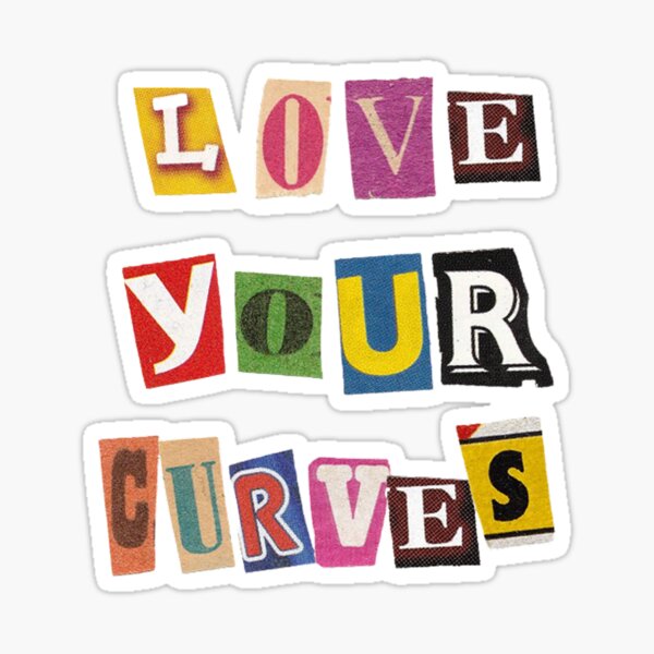 "Love Your Curves" Sticker by ScatCCC00 | Redbubble