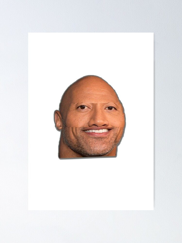 "The Rock egg head" Poster for Sale by NumbTs | Redbubble