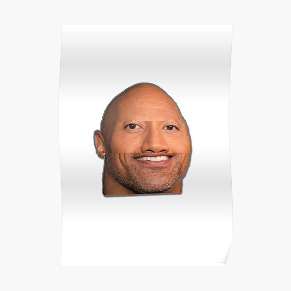 "The Rock egg head" Poster for Sale by NumbTs | Redbubble