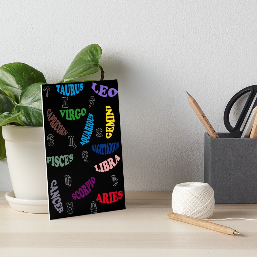 "Zodiac signs and names" Art Board Print by cherily | Redbubble
