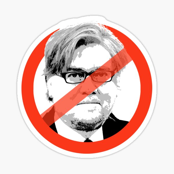 "NO STEVE BANNON" Sticker for Sale by trumporium | Redbubble