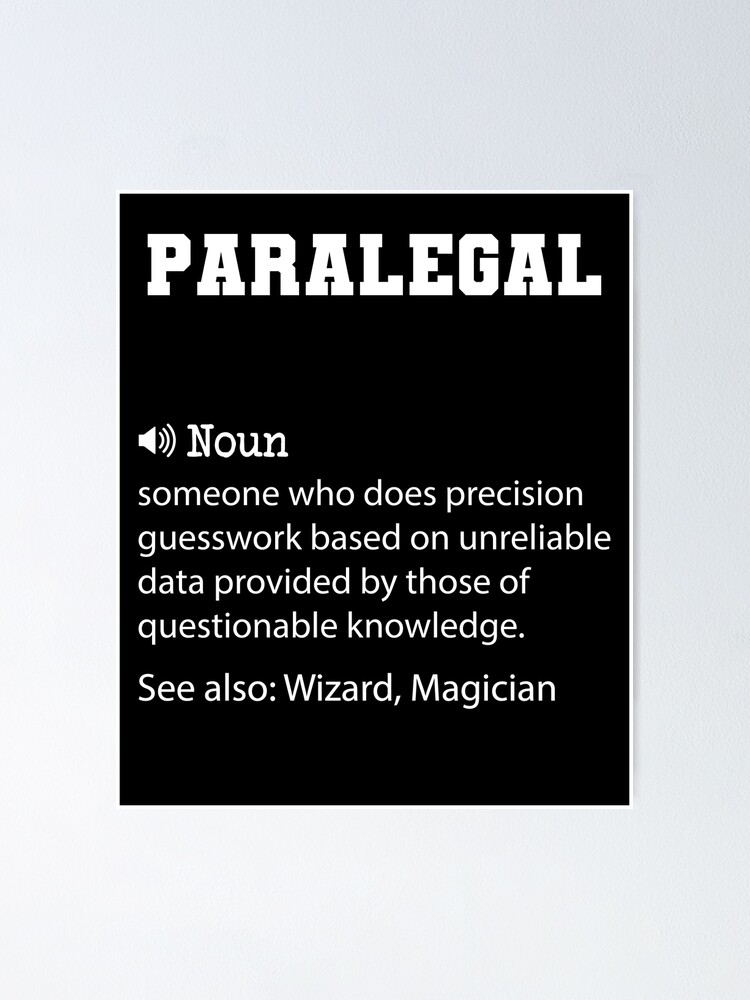 "Paralegal Definition, Funny Paralegal Quote, Cool gift for Paralegal ...