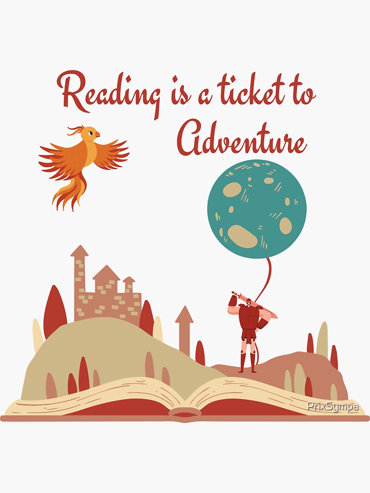 "Reading Adventure Library Student Teacher Book Bookaholic " Sticker by ...