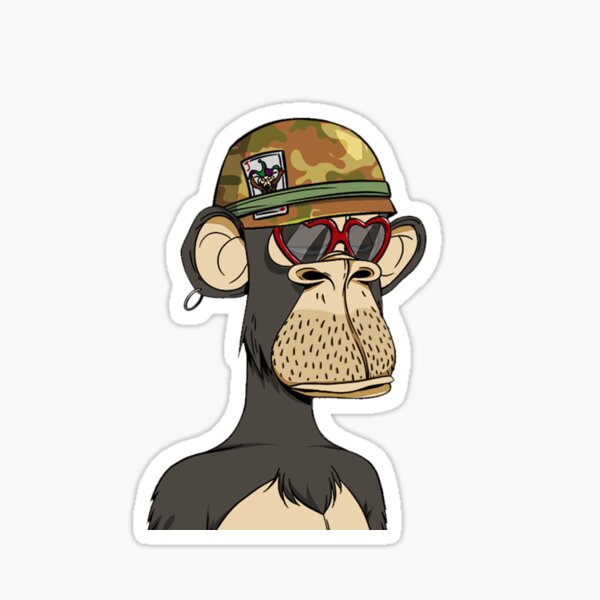 "Bored Ape Yacht Club # 3423" Sticker by emcomum | Redbubble