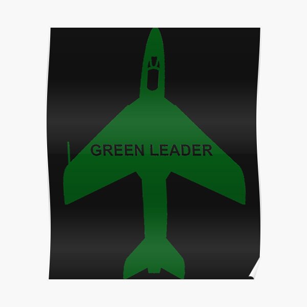 "Green Leader Silouette (Hawker Hunter) " Poster for Sale by ...