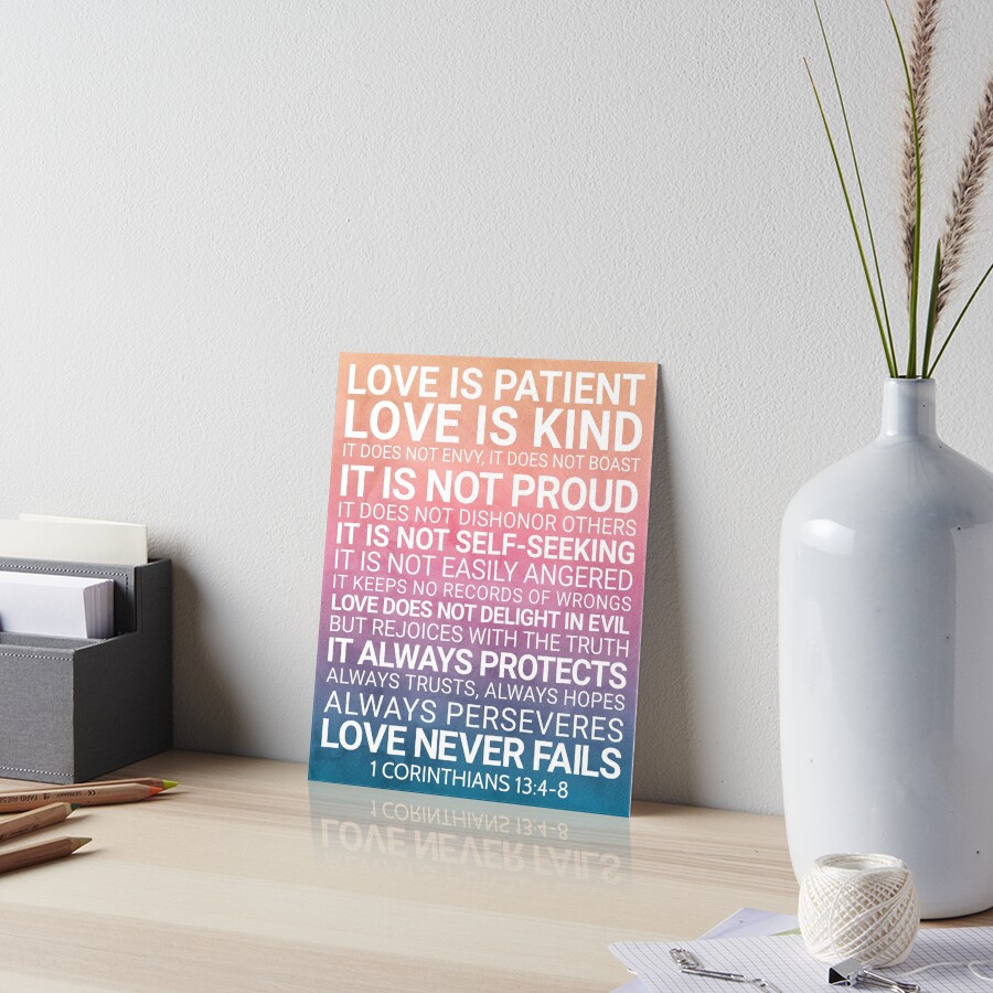 "Love Is Patient, Love Is Kind, 1 Corinthians 13:4-8, Bible Verse ...