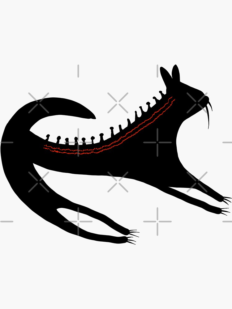 "Black Cat - Neolithic art" Sticker for Sale by Bunicu | Redbubble