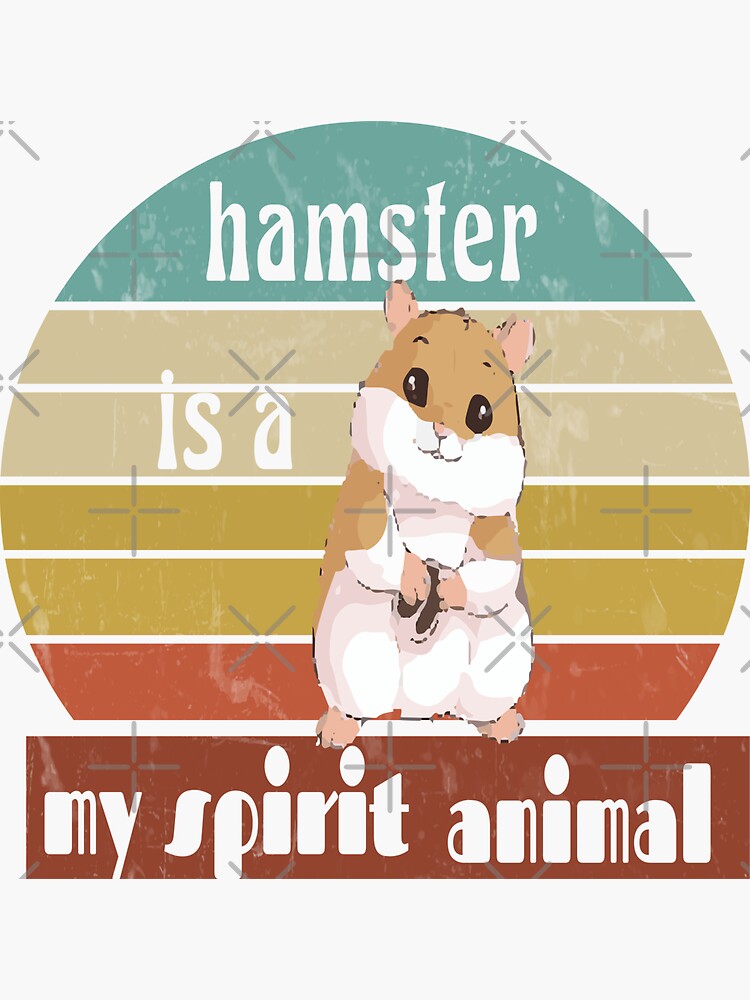 "Fanny Hamster is a my spirit animal, Vintage" Sticker by BelRArt ...